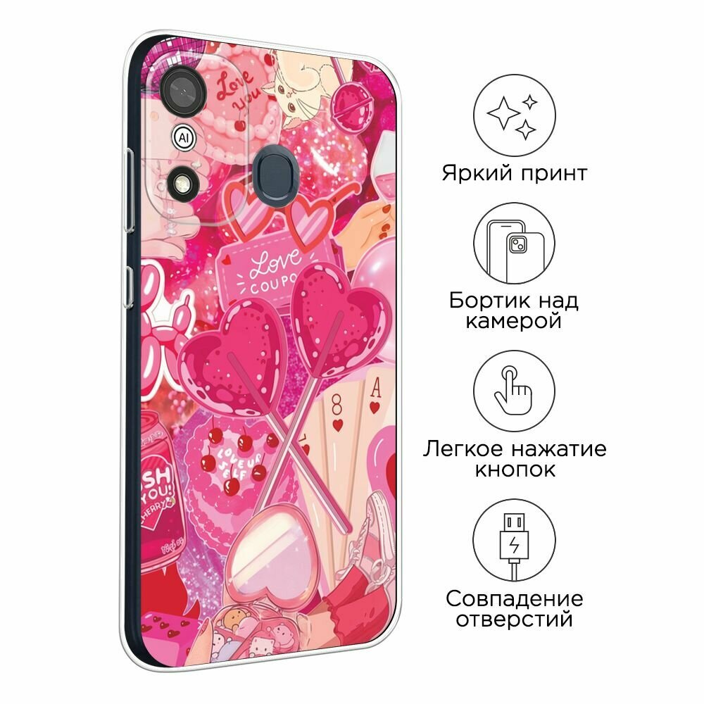 Чехол на Itel A27 / Ител А27 с принтом "Love coupon - 14 февраля" — фото 1