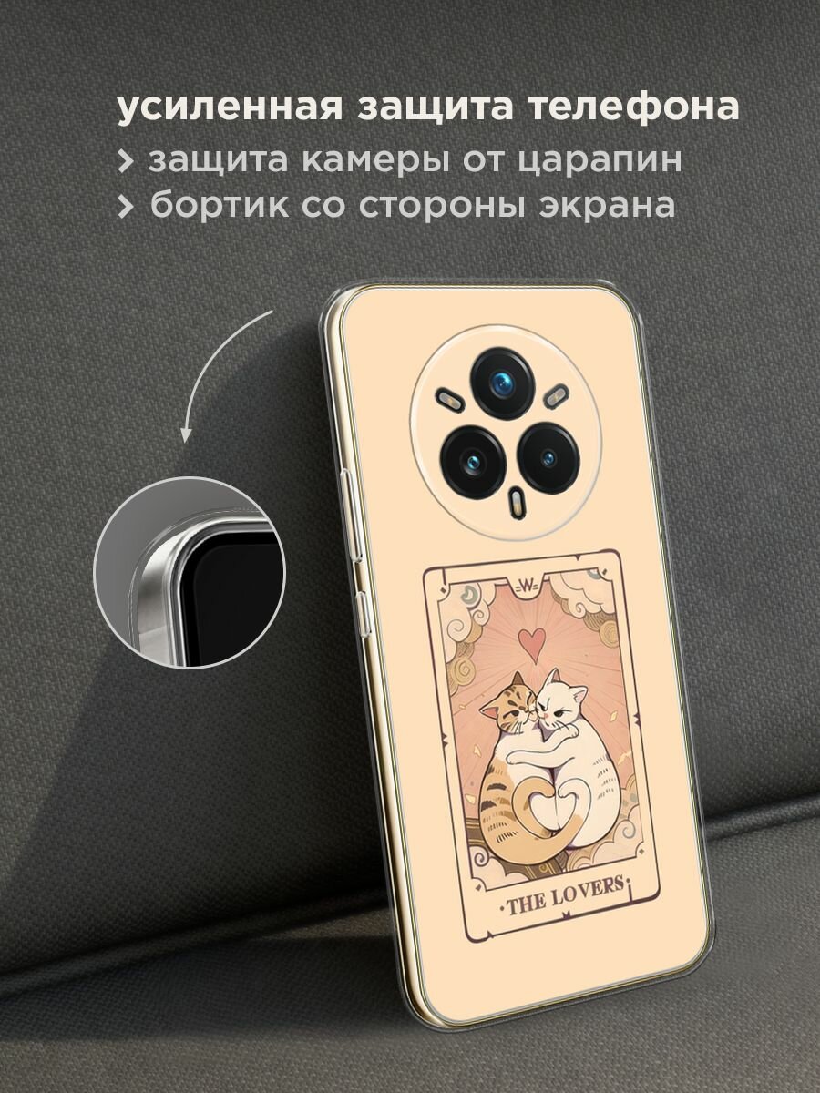 Чехол на Realme 14 Pro+ / Реалми 14 Про+ с принтом "The lovers cats 1 - 14 февраля" — фото 1