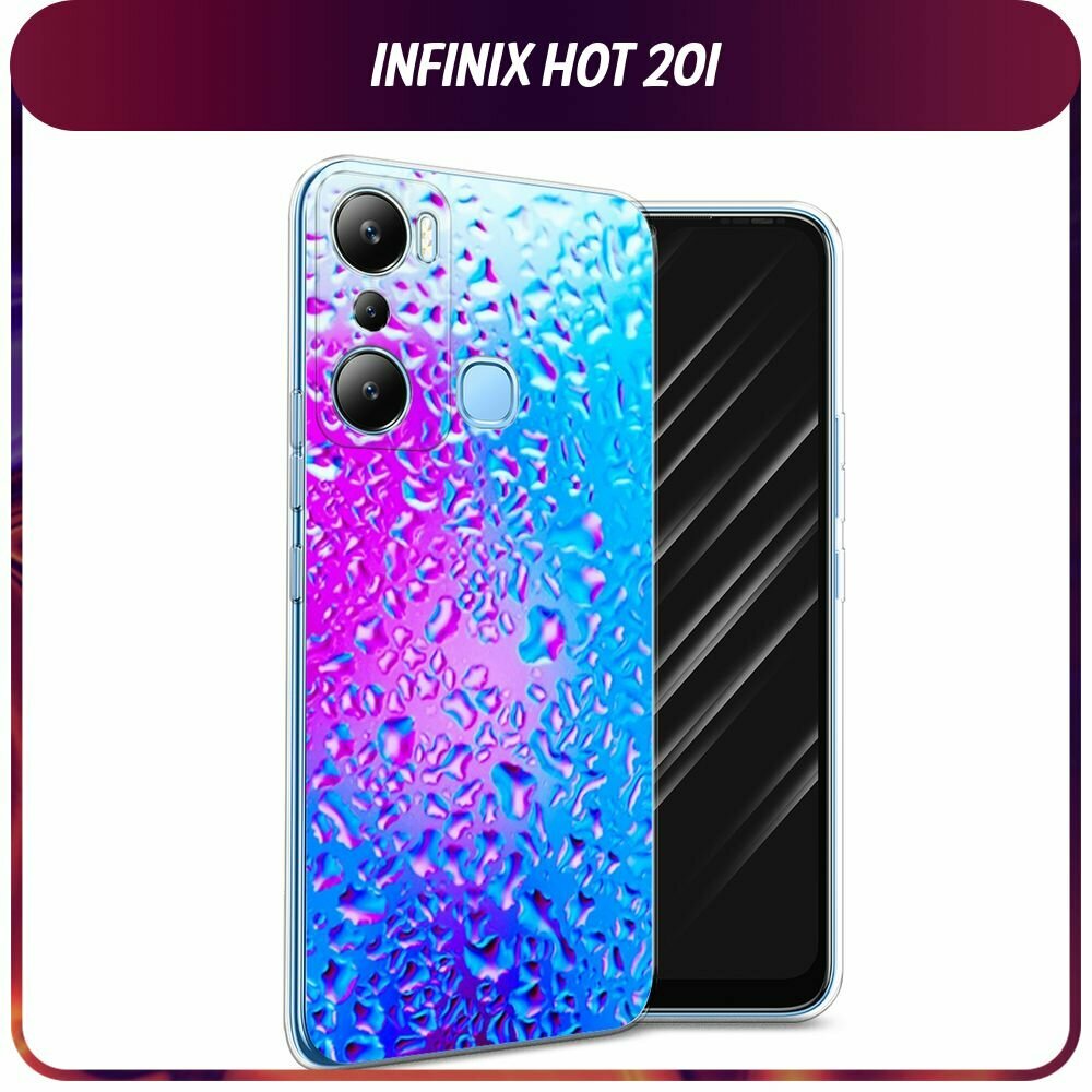 Чехол на Infinix HOT 20i / Инфиникс Хот 20i с принтом "Капли на стекле"