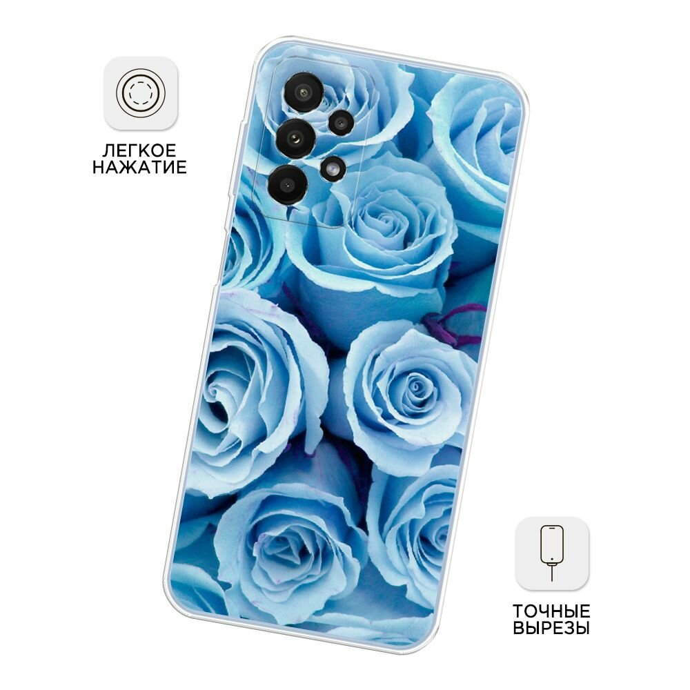 Чехол на Samsung Galaxy A23 / Самсунг Галакси А23 с принтом Лазурные розы — фото 1