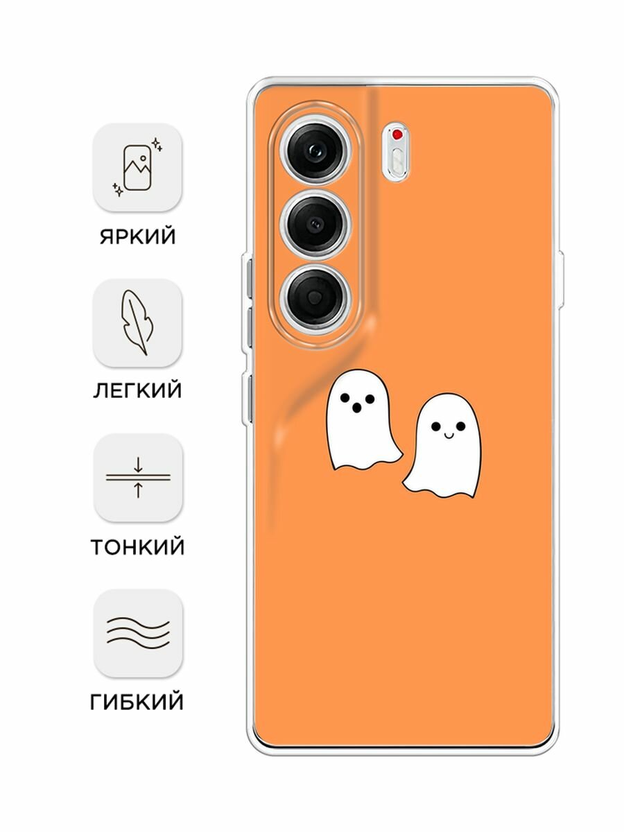 Чехол на Tecno Camon 40 Pro / Текно Камон 40 Про с принтом Cute ghosts — фото 1