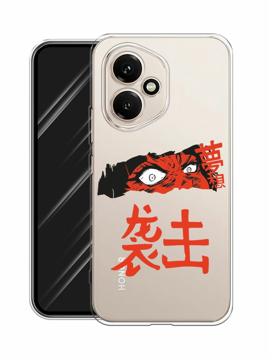 Чехол на Honor 400 / Хонор 400 с принтом "Anime attack", прозрачный — фото 1