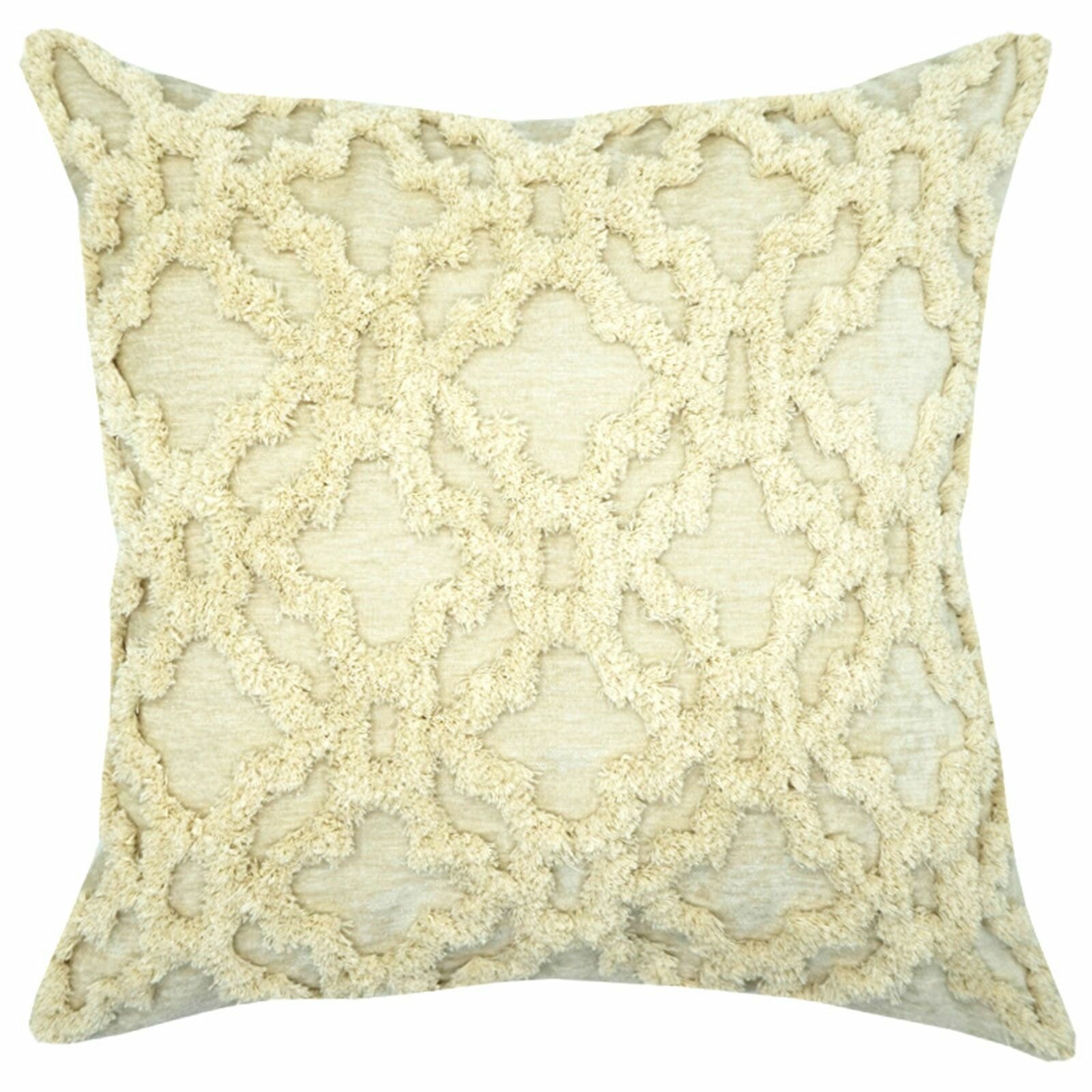 Марокканская двухсторонняя плюшевая подушка для чехла с геометрическим узором и тафтингом