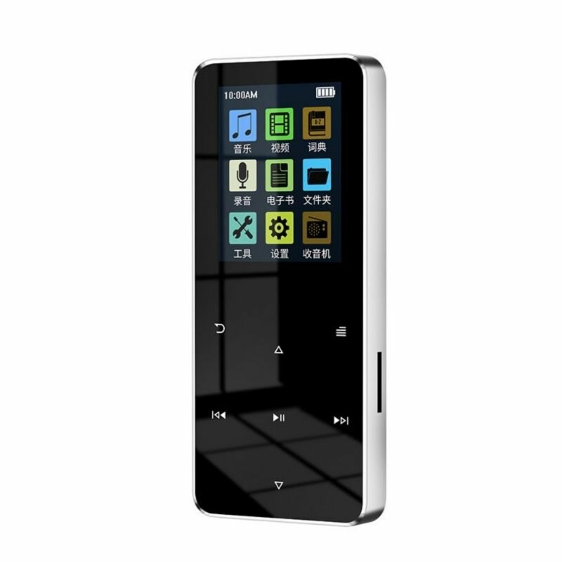 Металлический сенсорный mp3-плеер walkman 80g с памятью FM-диапазона-серебристый
