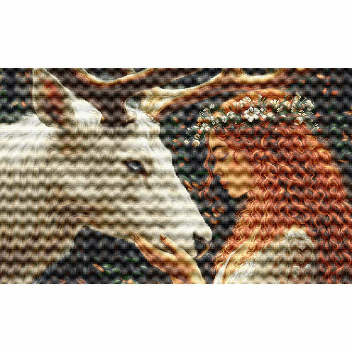 Набор для вышивания гобеленовым стежком 'Нежный дух леса', размер 33 х 20 см, Luca-S