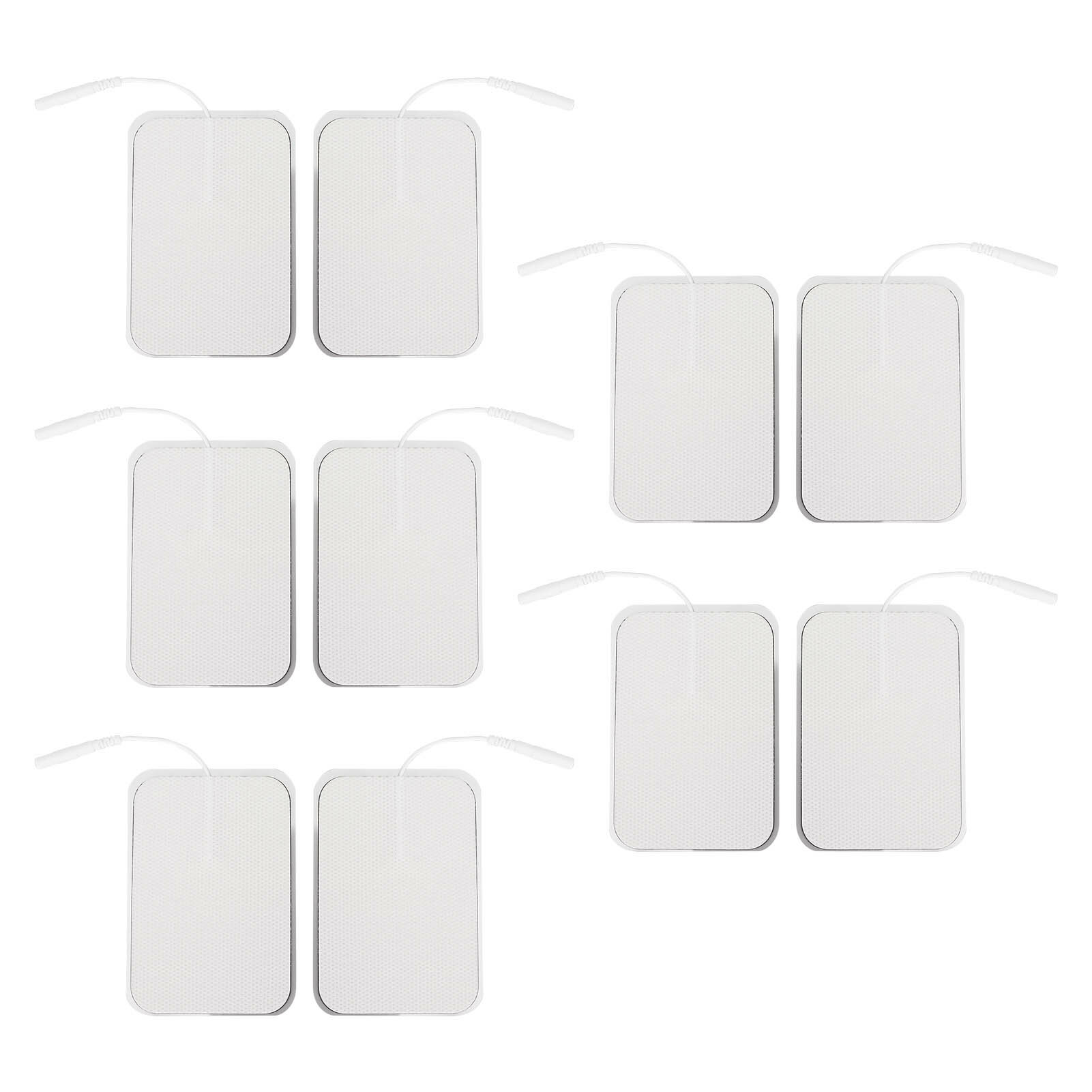10pcs Rectangular Electrode Pad Self Adhesive Patch Replacement Accessory for TENS Machine 2mm / 0.08in