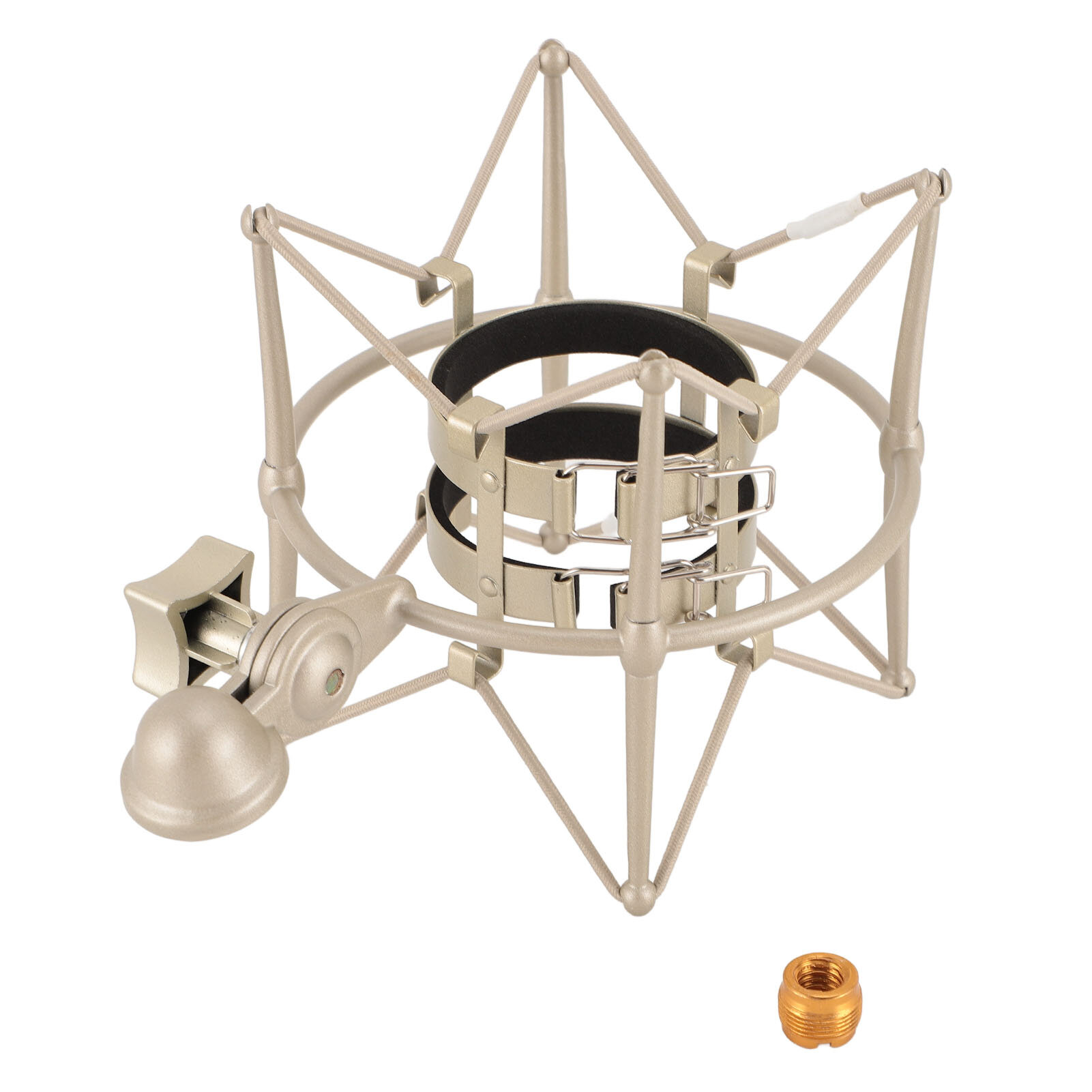 Микрофоны ударное крепление высотой 60 мм изоляция микрофон держатель зажима Mount Mic Anti -Vibration Shock Mount для трансляции студии записи Gold