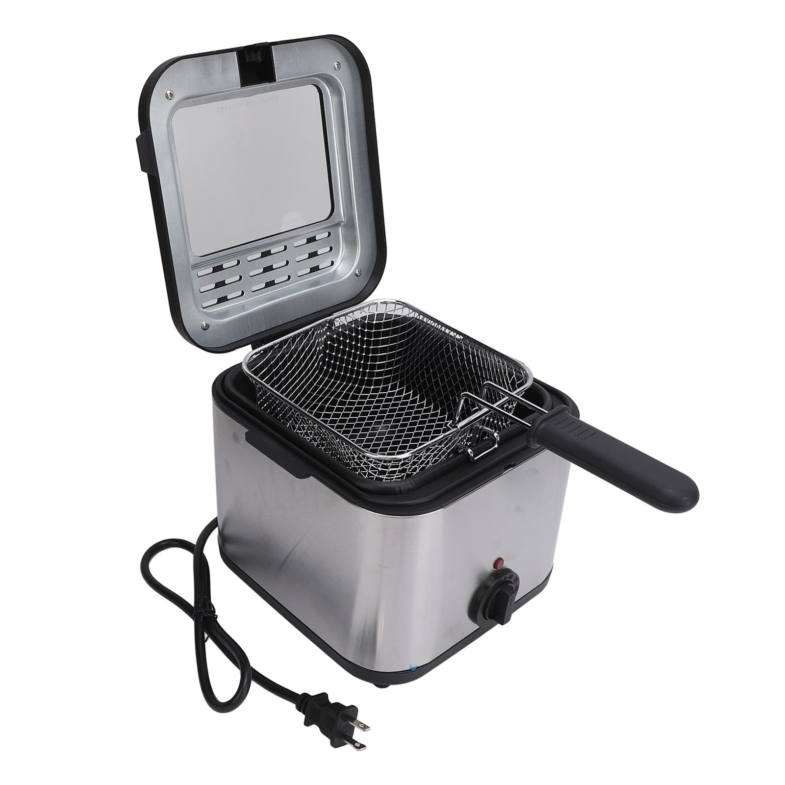 Электрическая фритюрница из нержавеющей стали 1000 Вт с регулируемой температурой, многофункциональная электрическая фритюрница с корзиной