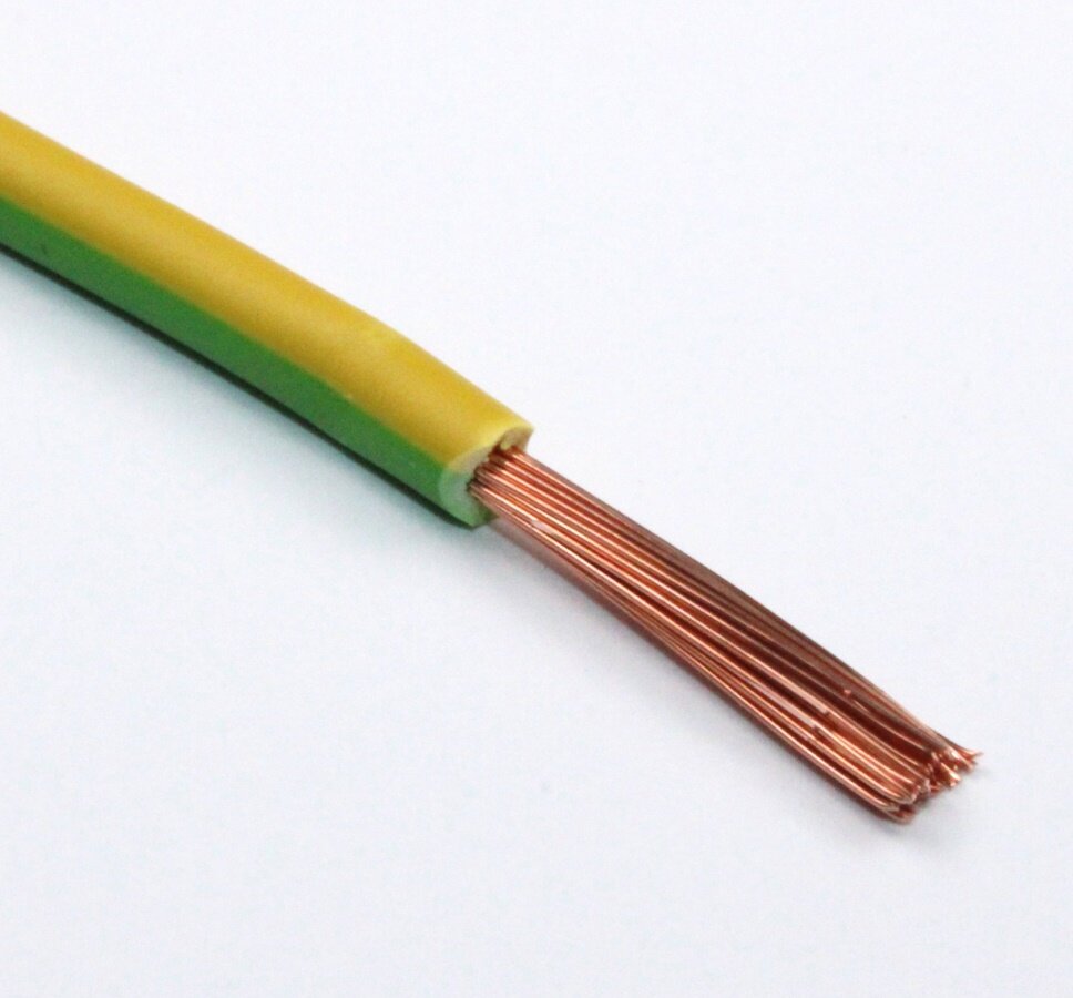 Провод ПВ-3 2,5 кв. мм желто-зеленый (ПуГВнг(A)-LS)