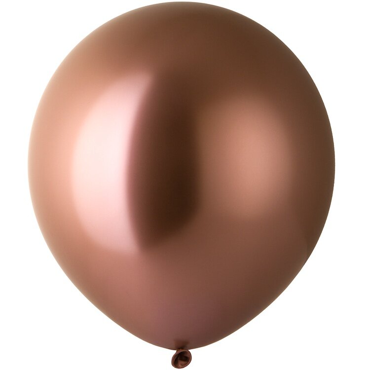 Воздушный шарик Belbal хром, Glossy Rose Gold, круглый, 24", 60 см