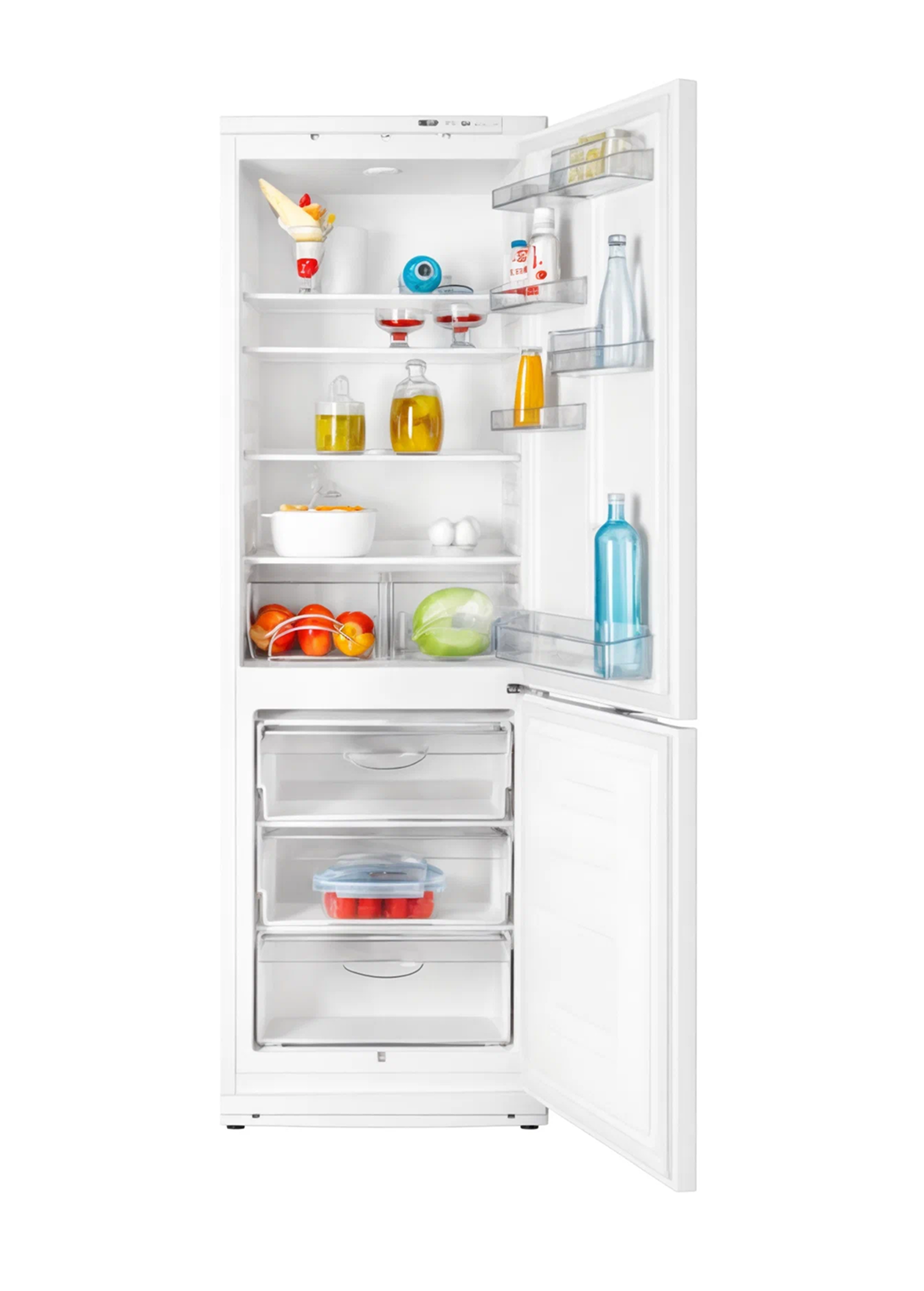 Холодильник ATLANT 6021-031 двухкамерный с нижней морозильной камерой и двумя компрессорами