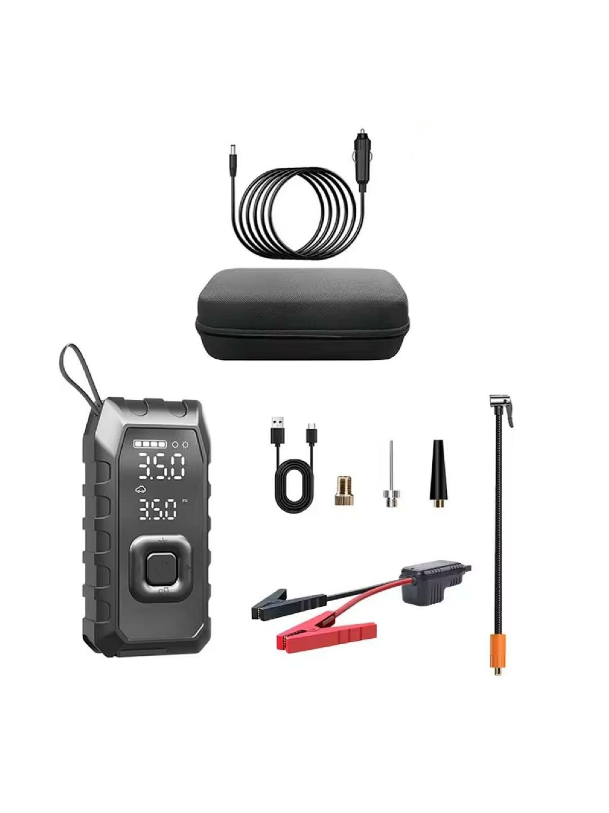 Двухтрубный Автомобильный Воздушный Конденсатор 150PSI Для Накачки Шин Crisis Jumpstarter 1500A