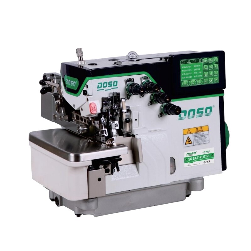 Сверхскоростной пневматический оверлок с интегрированной пятиниточной обрезкой нити Doso S6-5AT-PUTPL
