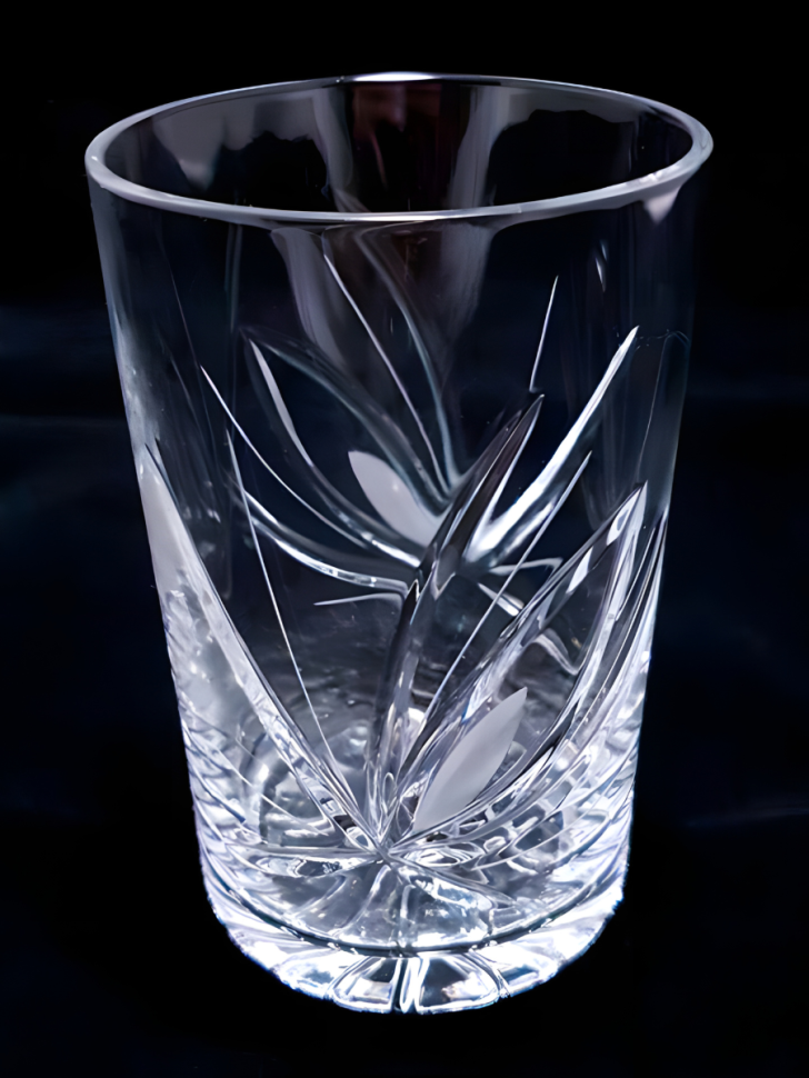 Хрустальный стакан для подстаканника "Цветок" (Неман, 250 мл)