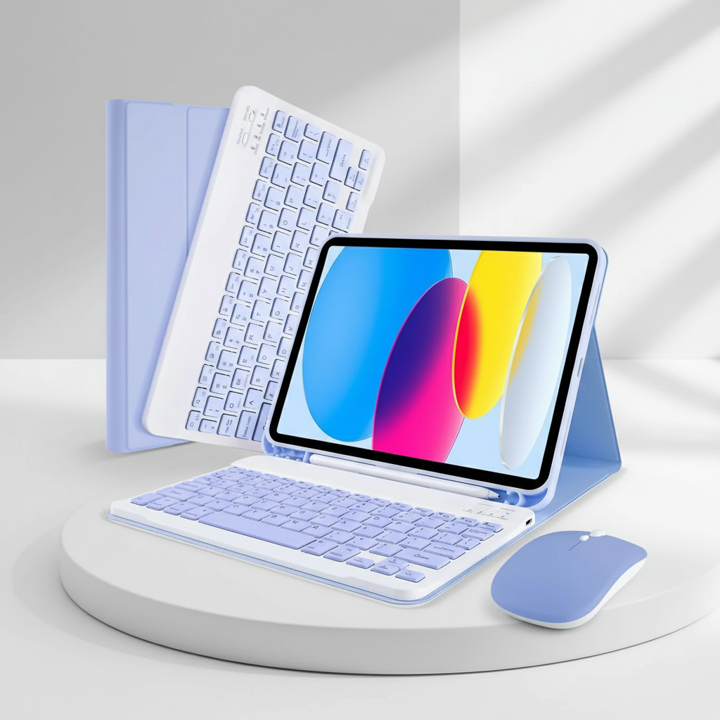 Клавиатура для iPad (A16) 11-го поколения 11 дюймов 2025/10-го поколения 10,9 дюймов 2022 с держателем для пера беспроводной Bluetooth защитный чехол русская раскладка