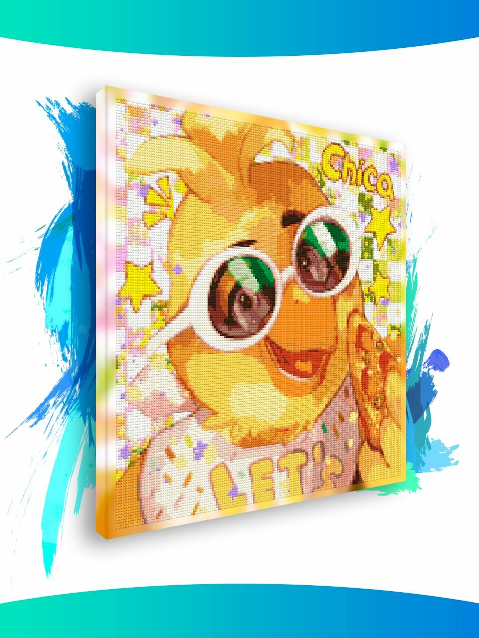 Алмазная мозаика на подрамнике - вышивка - FNAF Chica 40х40