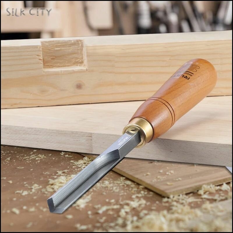 Угловая стамеска 258 мм, легированная сталь 40Cr, лезвие 10 мм, ручка из бука, квадратный пазовый инструмент 90 градусов для плотницких работ