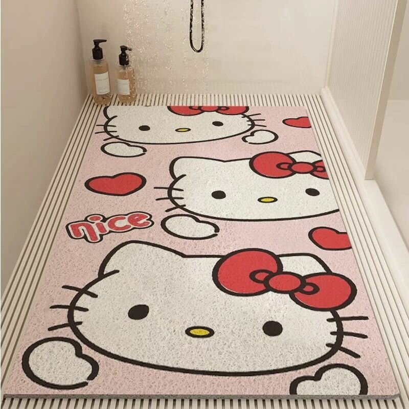 Коврик для душевой комнаты, полностью закрывающий пол, дренажный коврик для ног, коврик с проволочной петлей и отверстиями для дрена, удерживающий воду, коврик для ванной комнаты.