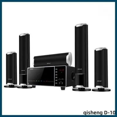 Qisheng d-10 Домашний кинотеатр 5.1, 100 Вт - Новая модель 2025, черного цвета