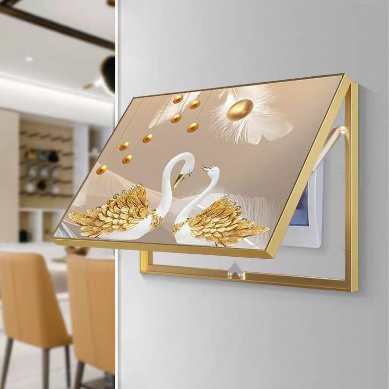 Крышки счетчиков электроэнергии внутренняя электрическая панель, скрытые картины, , Рама из алюминиевого сплава Гидравлический опорный стержень,60*50 см