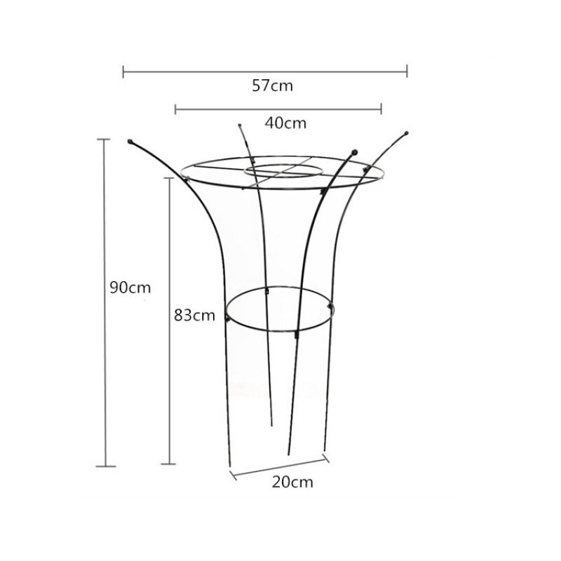 Подставка для цветов из железа, гортензия, синяя снежинка, роза, подставка для вьющихся растений, рамка для выпрямления, фиксированная опора для цветов и растений