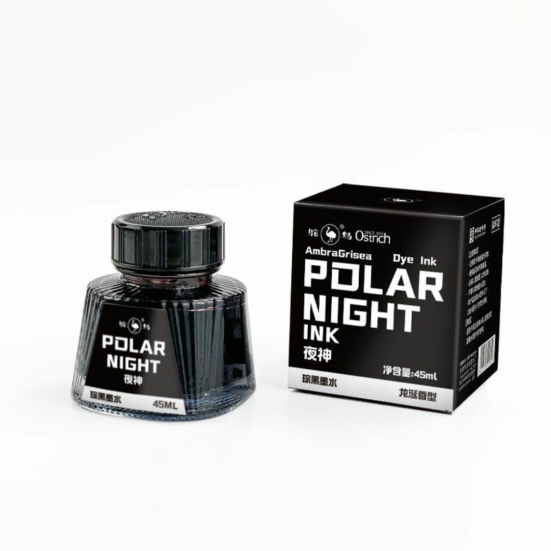 Чернила для перьевых ручек Ostrich Ink Night God Nano без углерода, чернила для бизнеса и офиса, не засоряющиеся, чернила Black Dragon Soot