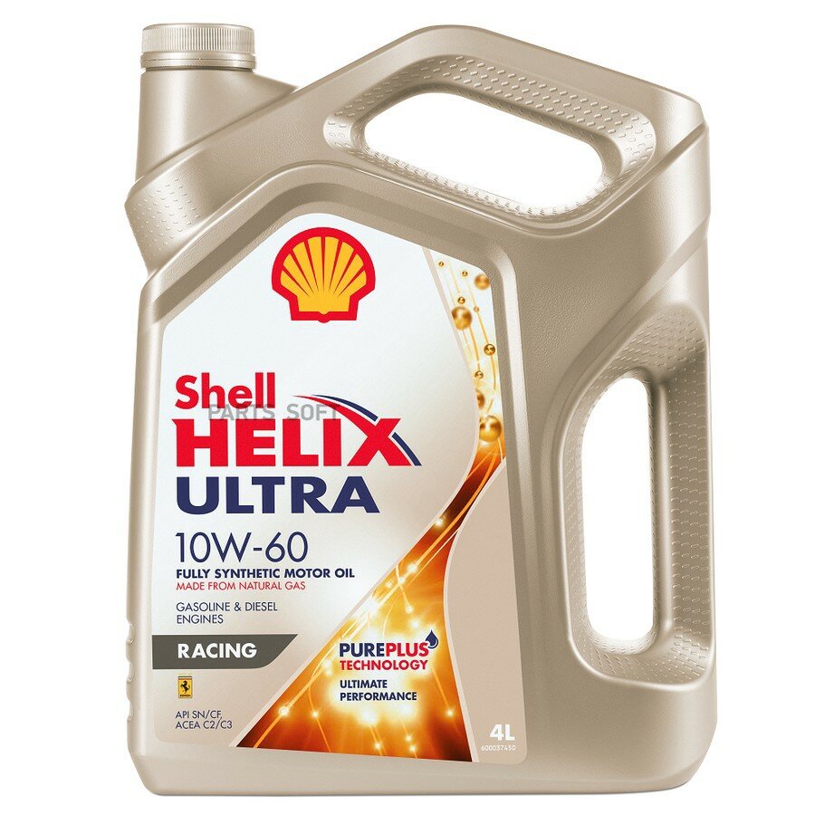 Моторное масло HELIX ULTRA RACING 10W-60 4L от официального дистрибьютора, SHELL, артикул 550046412