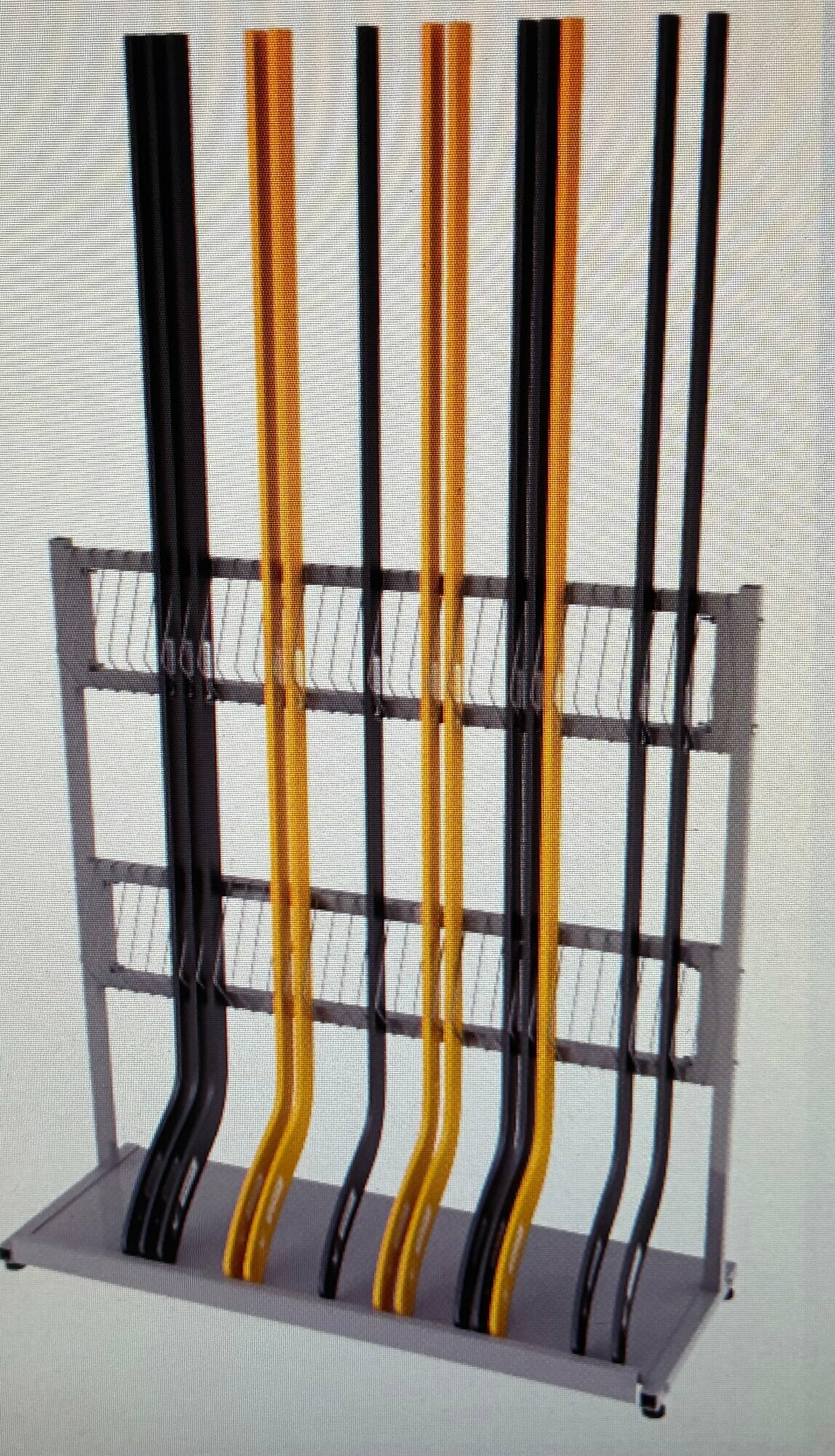 Стойка для 33 шт. клюшек хоккейных, металл, разборная, цвет серый