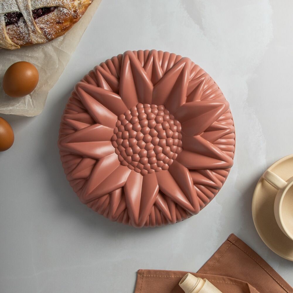 Форма для выпечки Vetta "Подсолнух", силикон, круглая, 24 см