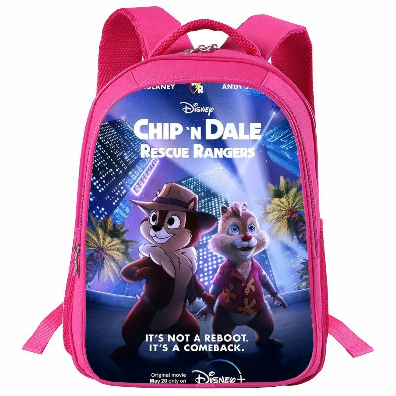 2026 Новый печатный рюкзак Qiqi и Didi, мультяшный милый периферийный рюкзак 16inch сливового красного цвета для детского сада и учеников начальной школы