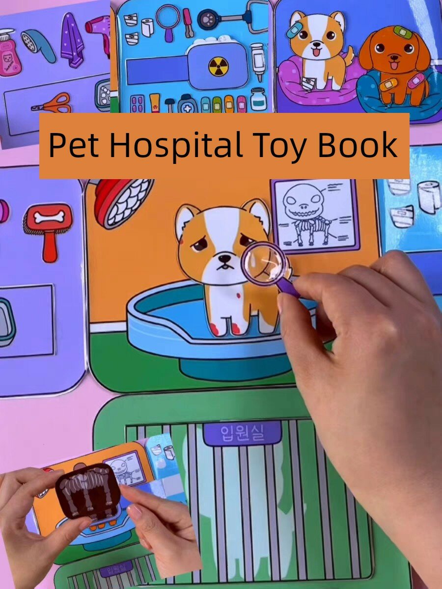 Комплексный набор для творчества: бумажные фигурки, материалы для рукоделия, развивающие игрушки, тихая книга, ролевые