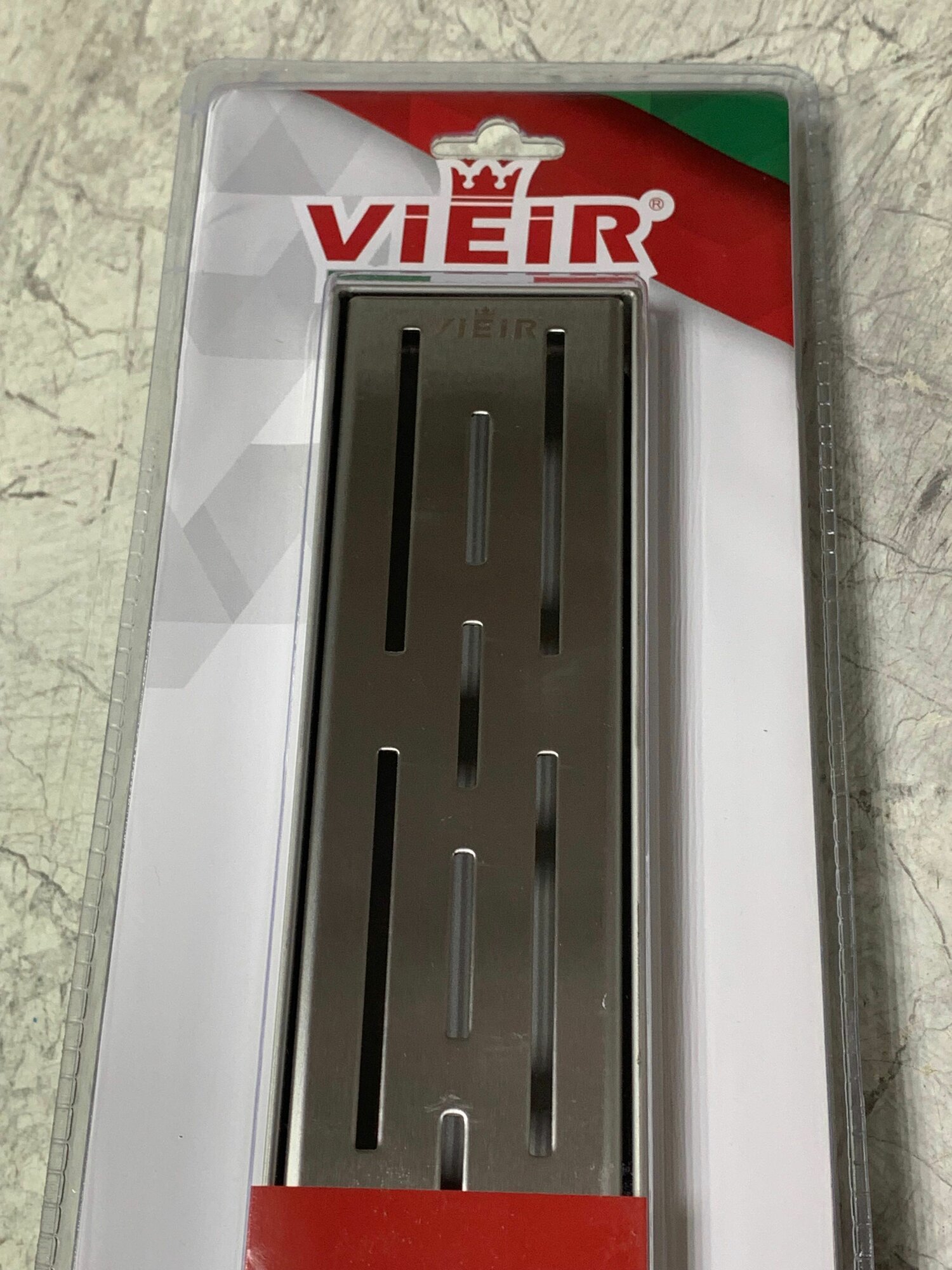 Трап 70х900 Vieir DL90 с сухим затвором, с решёткой из нержавеющей стали