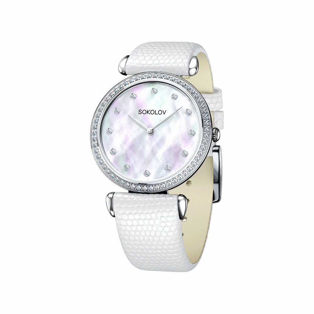 Наручные часы Perfection, серебро, фианит