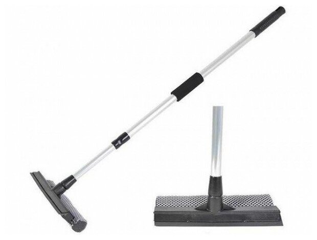 Окномойка с телескопической ручкой MC-2-15 (черная) 20 см