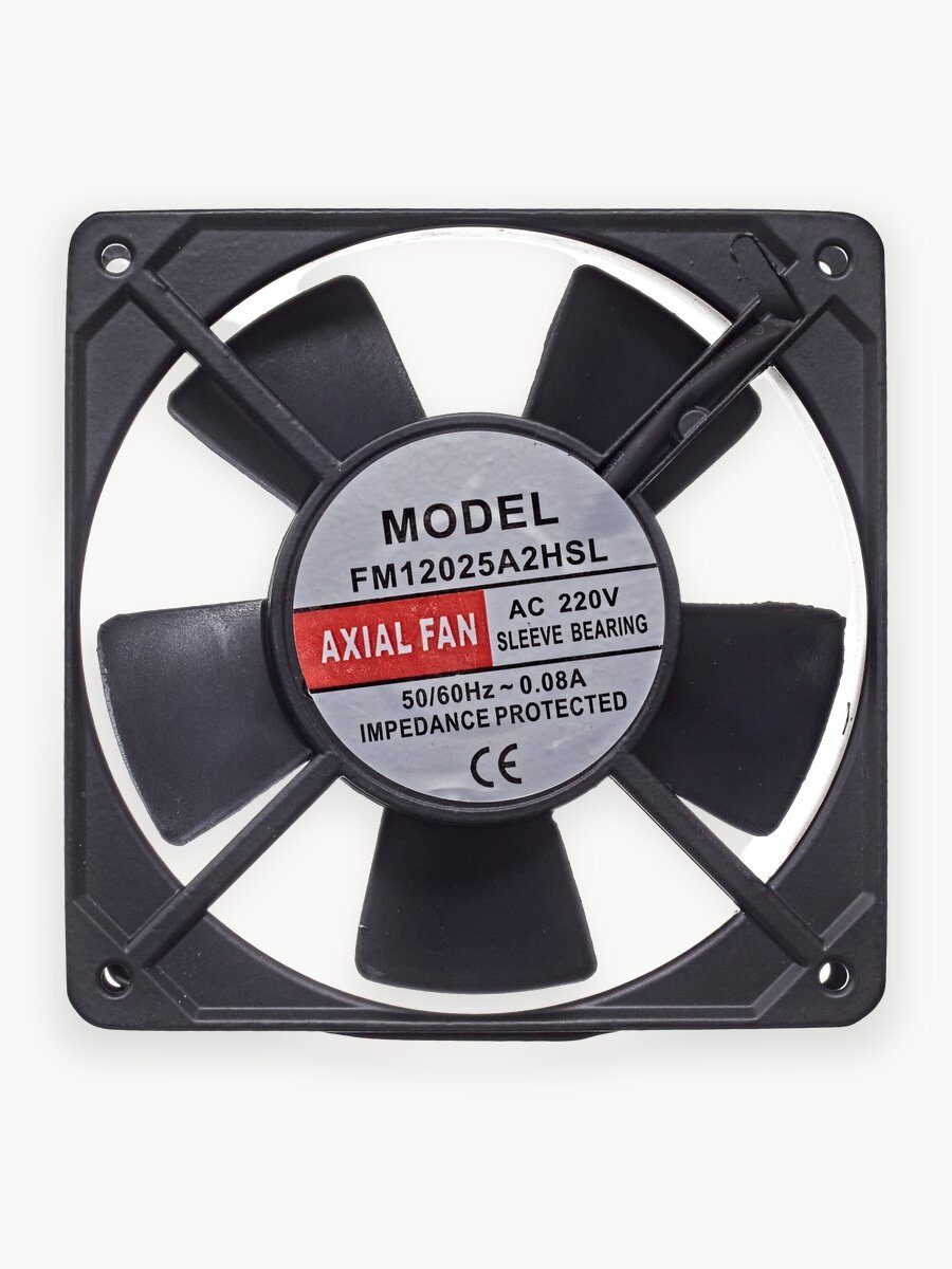 Вентилятор кулер для телекоммуникационных шкафов, 120х120х25мм, черный, WT-2093B
