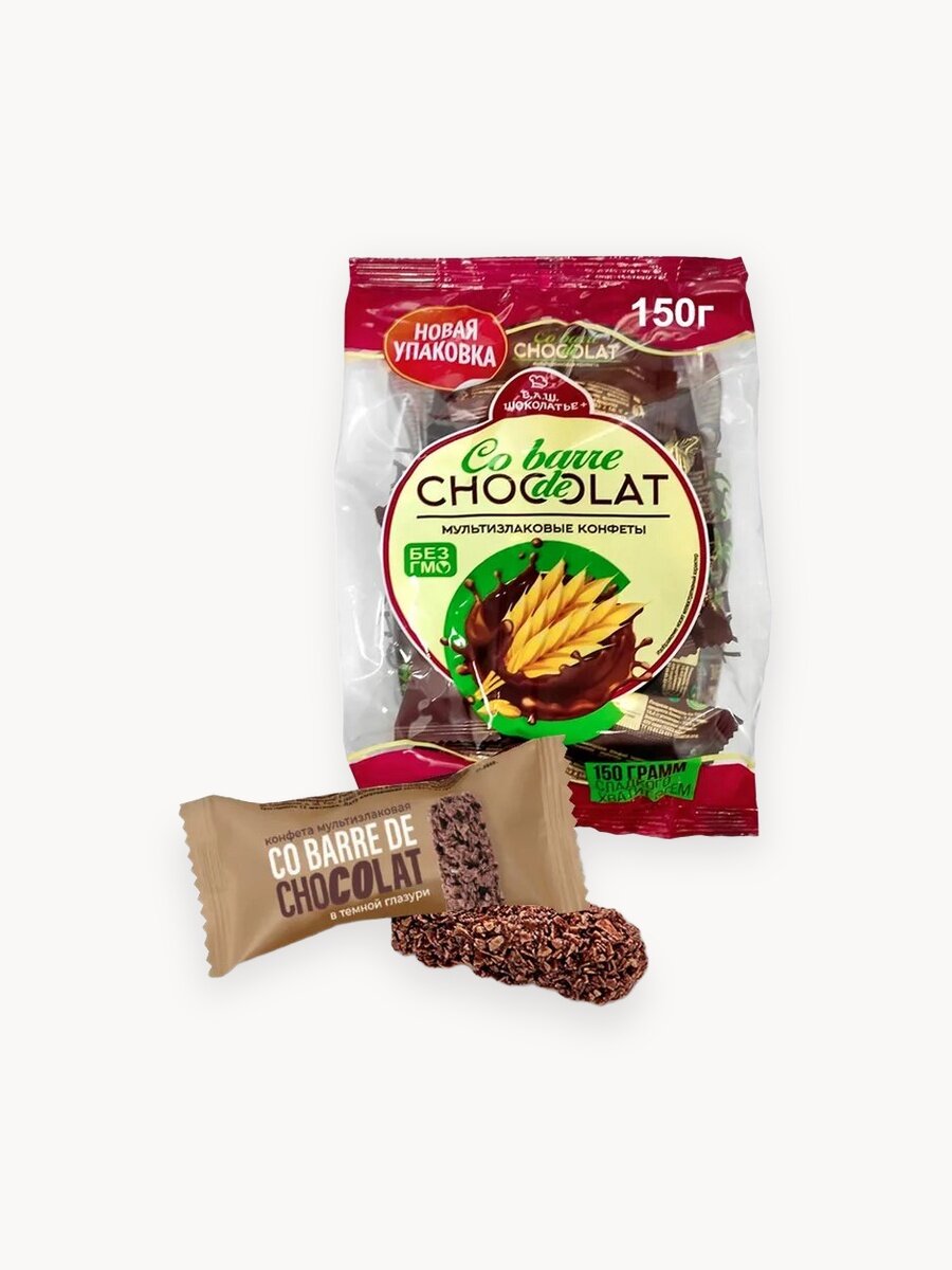 Мультизлаковые конфеты COBARDE el Chocolate с тёмной глазурью, 150 гр