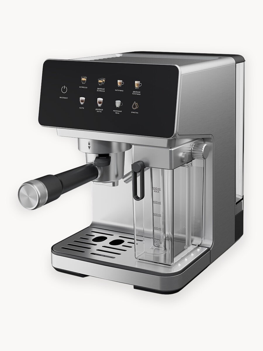 Кофеварка Weissgauff WCM-355 DBx Automatic Cappuccino ColorTouch, Комбинированная 3в1, Итальянская помпа, Давление 20Бар