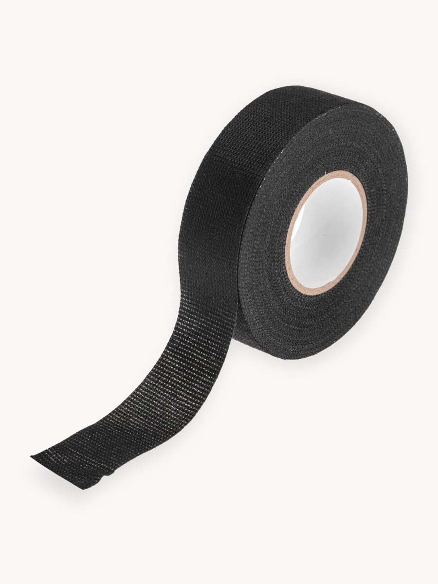 Изолента Kranz, флисовая, автомобильная, 25мм x 15м, адгезия 4.4Н/см, черная