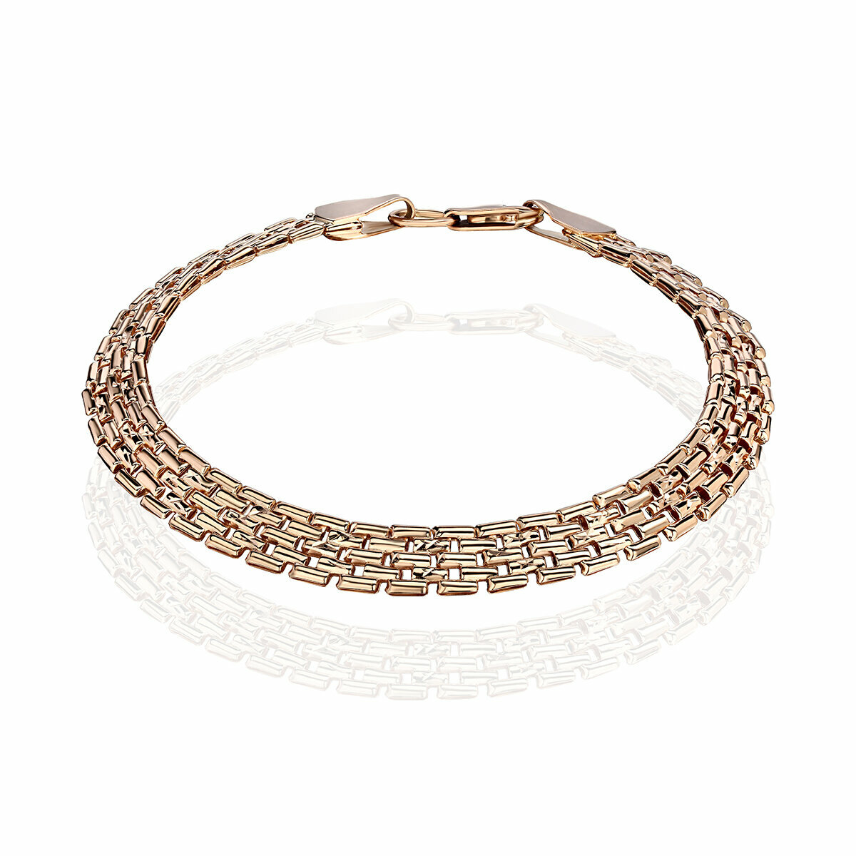 Браслет, красное золото, 585 проба