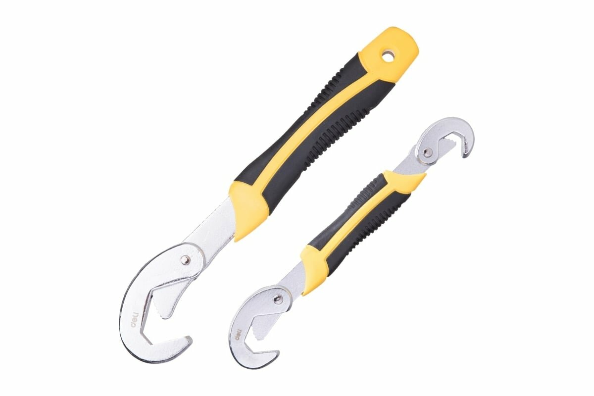 DELI DL932-2 Набор универсальных самозажимных ключей, регулируемых, 2 шт, 104460