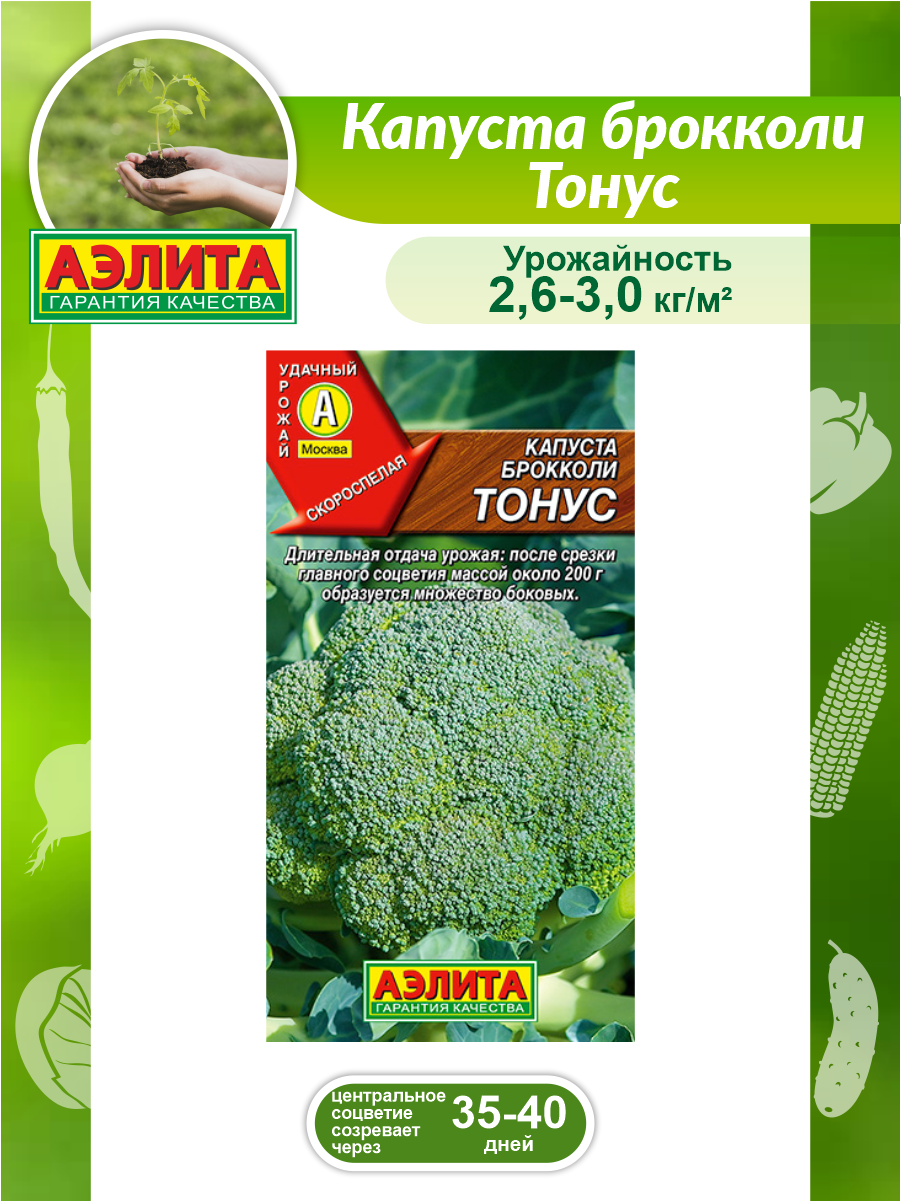 Семена Капуста брокколи Тонус 0,3 гр.