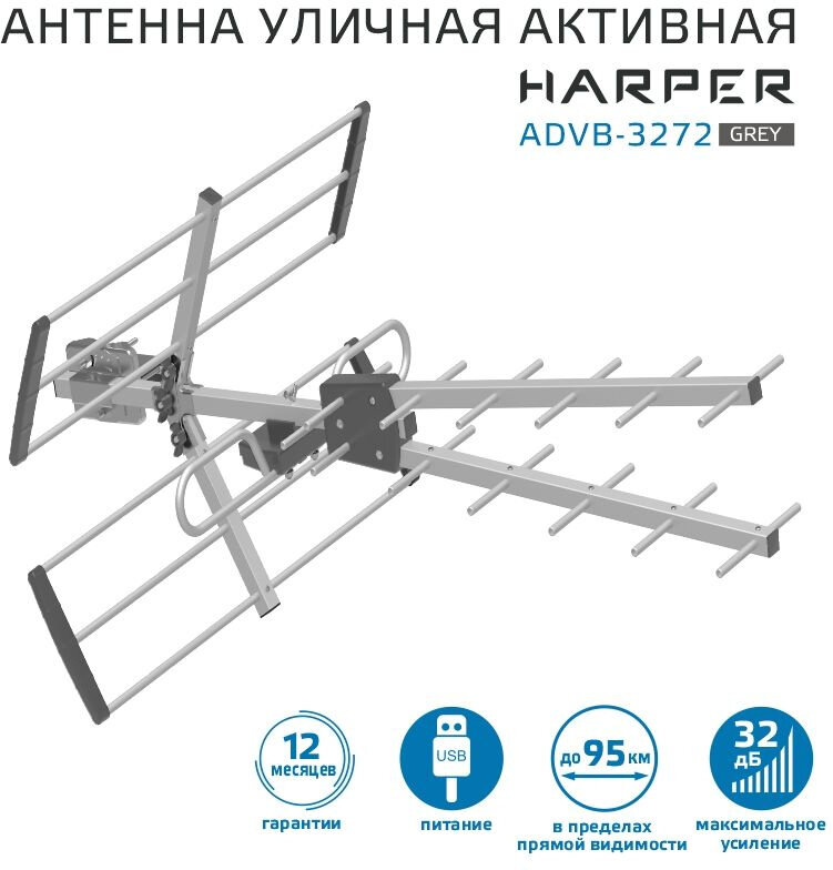 Телевизионная антенна Harper ADVB-3272, уличная