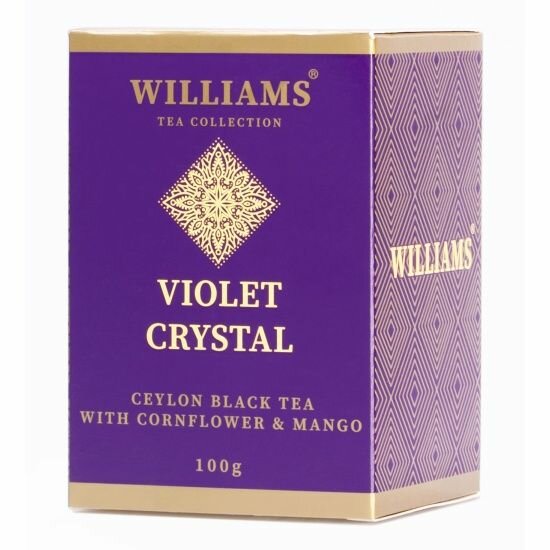 WILLIAMS Чай чёрный VIOLET CRYSTAL манго, василек, 100г