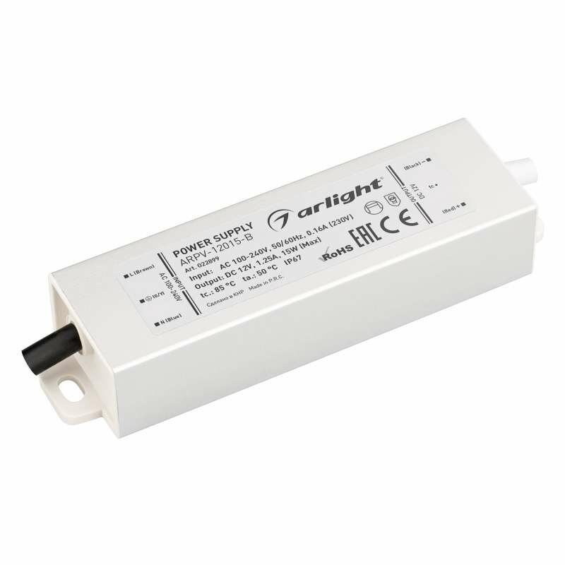 Блок питания (AC-DC) 12V 15W 022899 ARPV-12015B1 герм IP66 металл