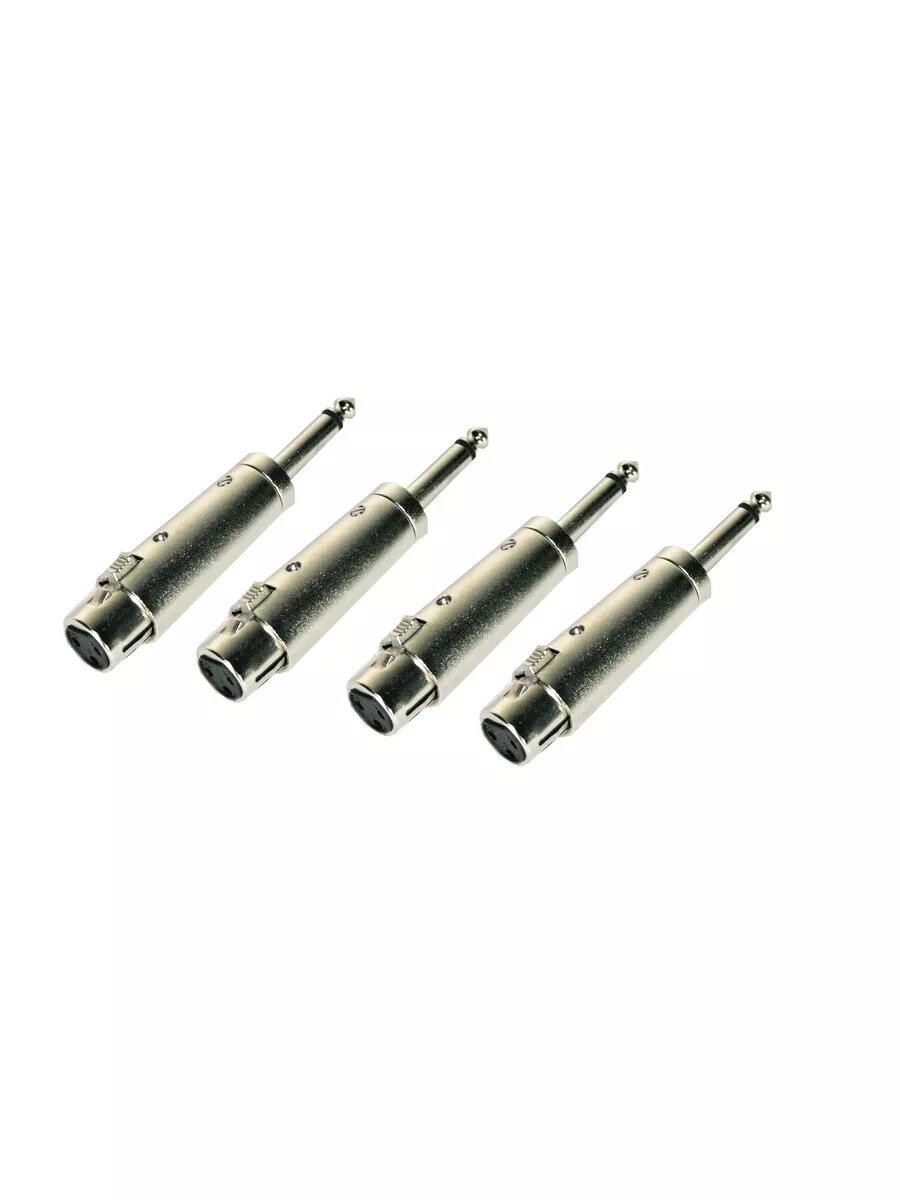 Переходник XLR 3P мама - Jack 6.3 моно папа, 4 шт AD300