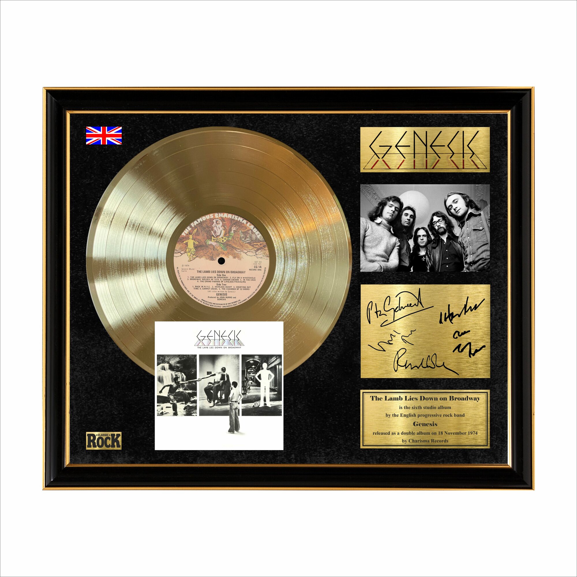 Картина в рамке с пластинкой Genesis