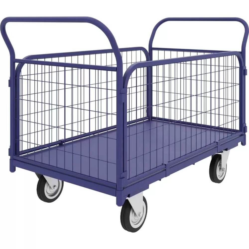 Тележка ручная Rusklad ТС 3, грузоподъемность 300кг, с сетчатыми бортами