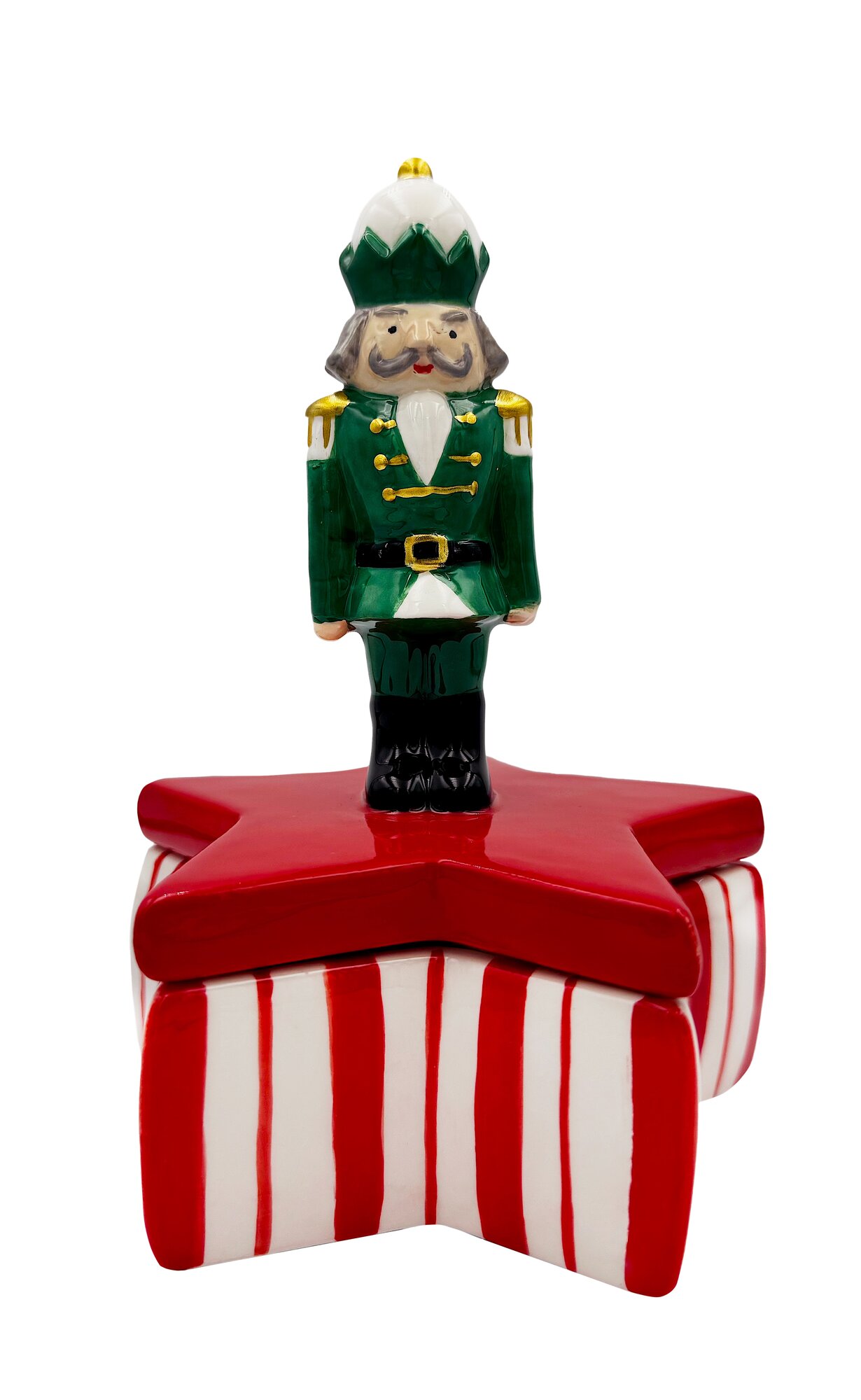 Шкатулка "Щелкунчик", керамика, фигурная, 1 ярус, 1 отделение