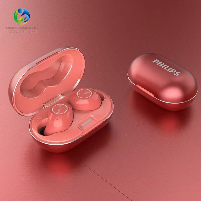 Philips TAT1205 мини беспроводная Bluetooth-гарнитура с шумоподавлением спортивная vivo OPPO Xiaomi Huawei ios универсальная красный