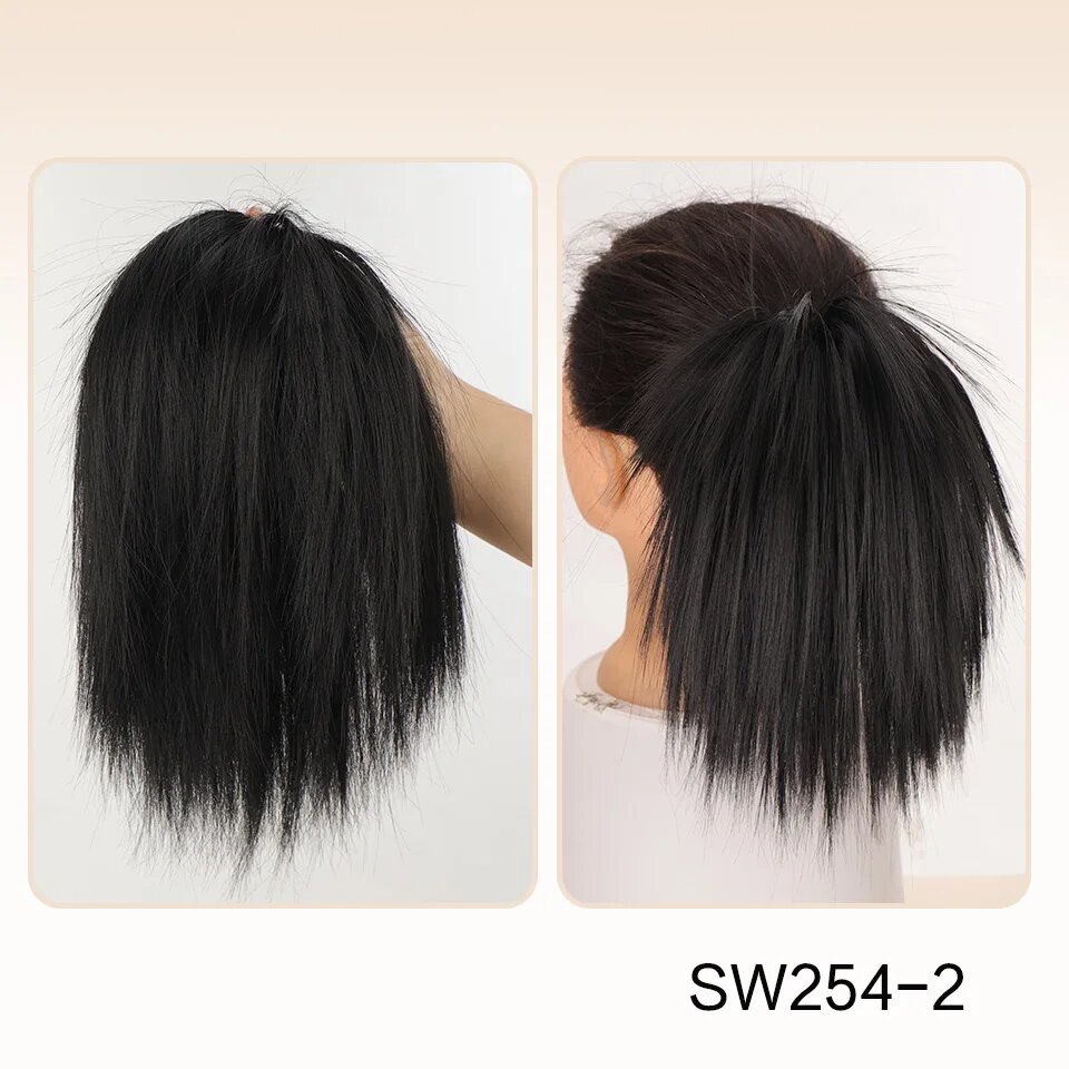 Шиньон LUPU из высокотемпературного волокна Natural Black